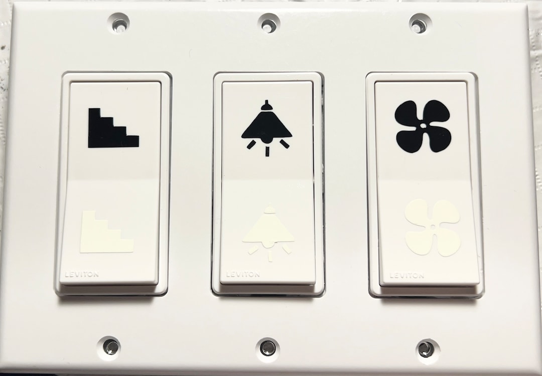 Light Switch Vinyls for Your Outlet Covers, Black, White or Glow in the ...