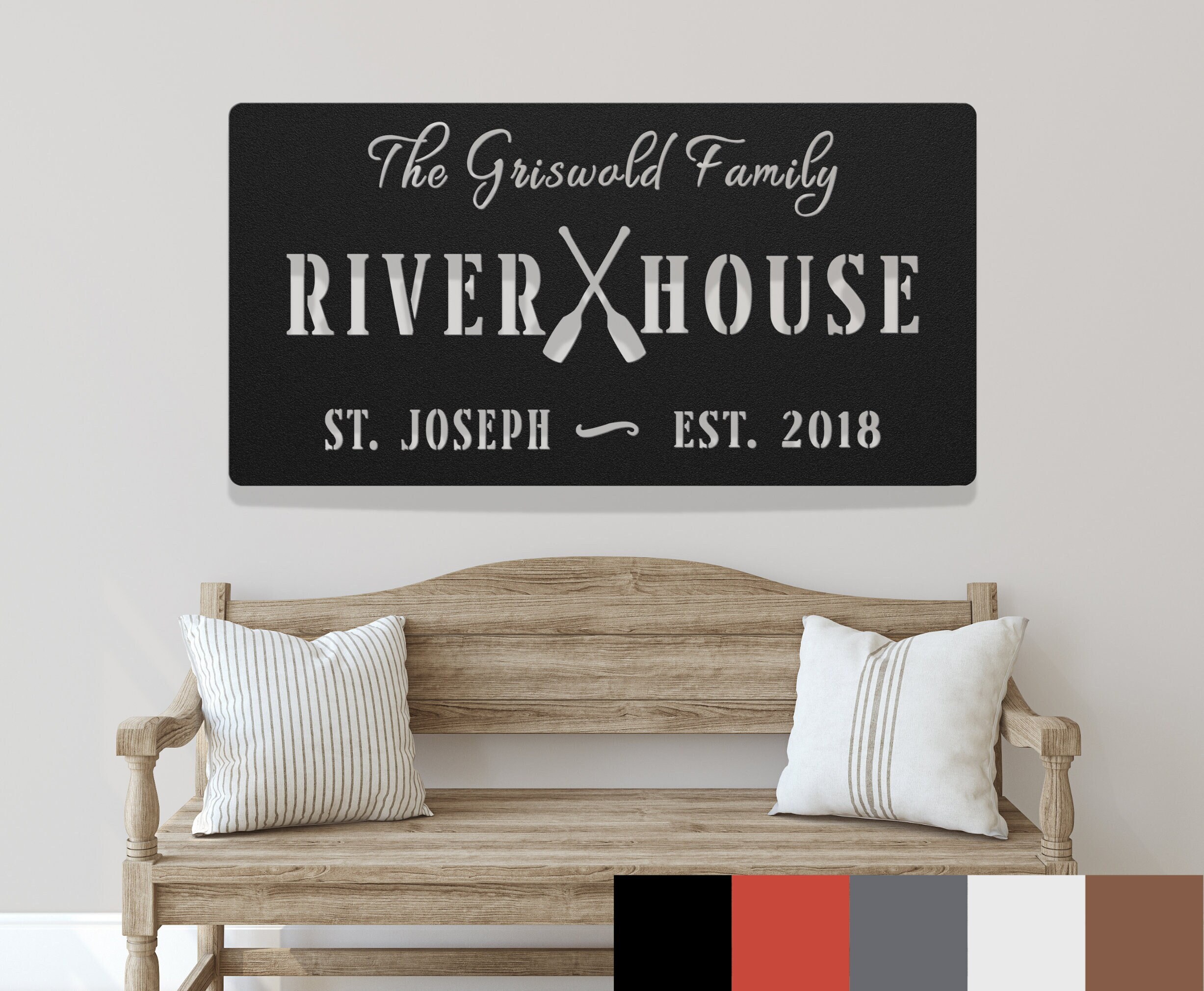 Custom River House Metal Sign River House Decor Custom River - Etsy