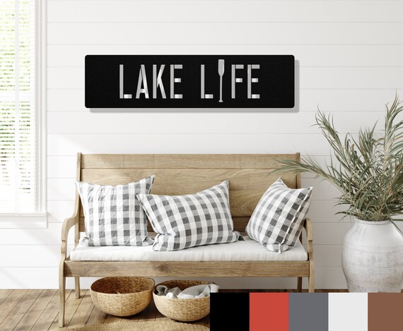 Metal Lake Life Wall Decor Lake House Sign Lake Housewarming - Etsy
