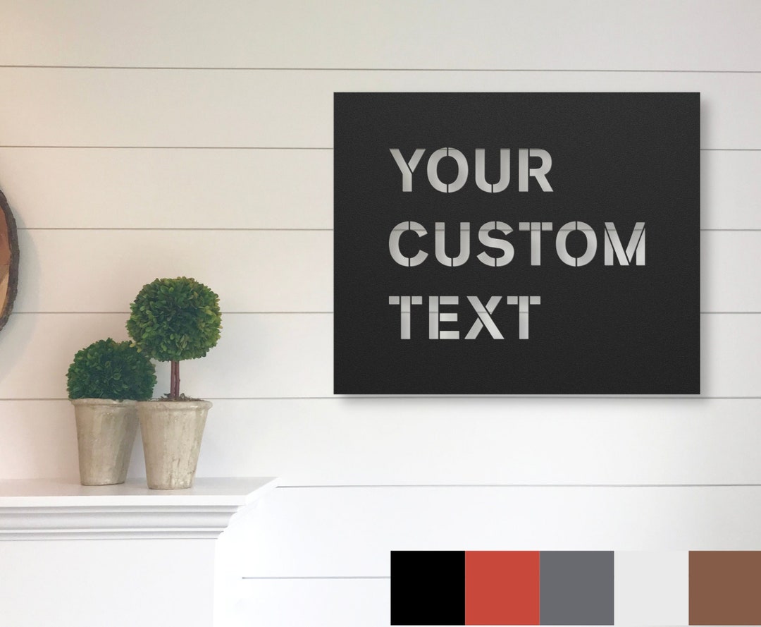 Personalized Metal Sign Wall Art, Custom Metal Wall Hanging Gift ...