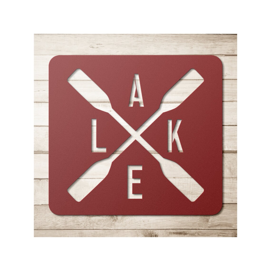 Square Metal Art Lake Sign Lake House Decor Housewarming - Etsy