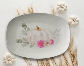 Pink Floral Platter - Etsy