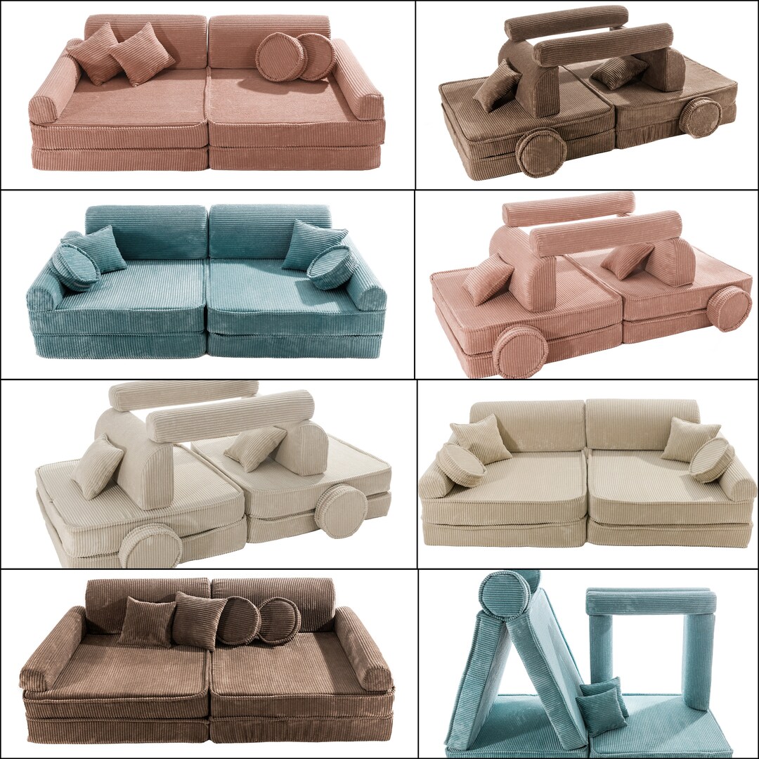 Corduroy Soft Play Sofa Play Sofa Couch Modular Sofa Soft Play ...