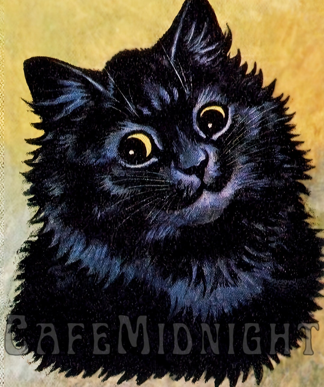SWEET BLACK CAT From the Amazing Louis Wain. Ez Printable Digital ...