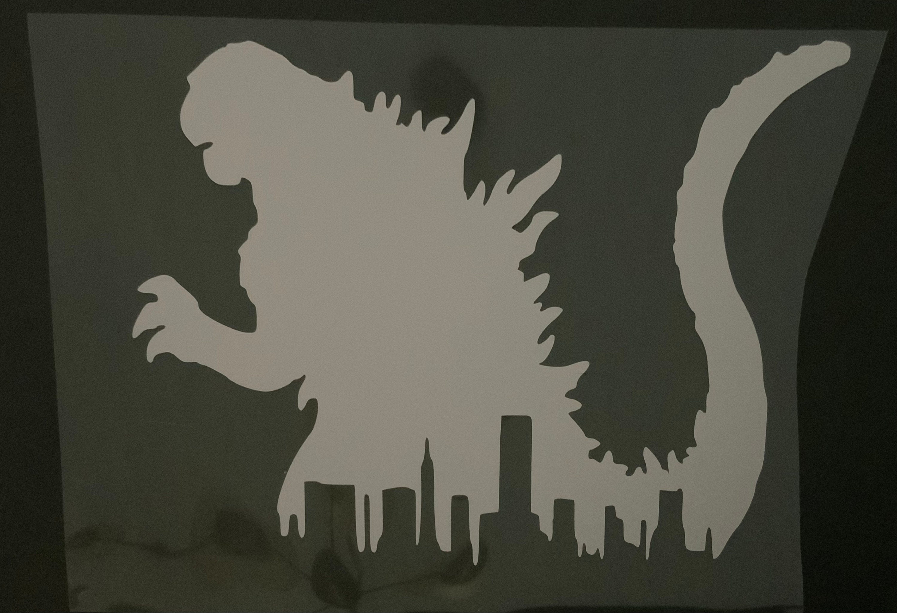Godzilla car Decal - Etsy