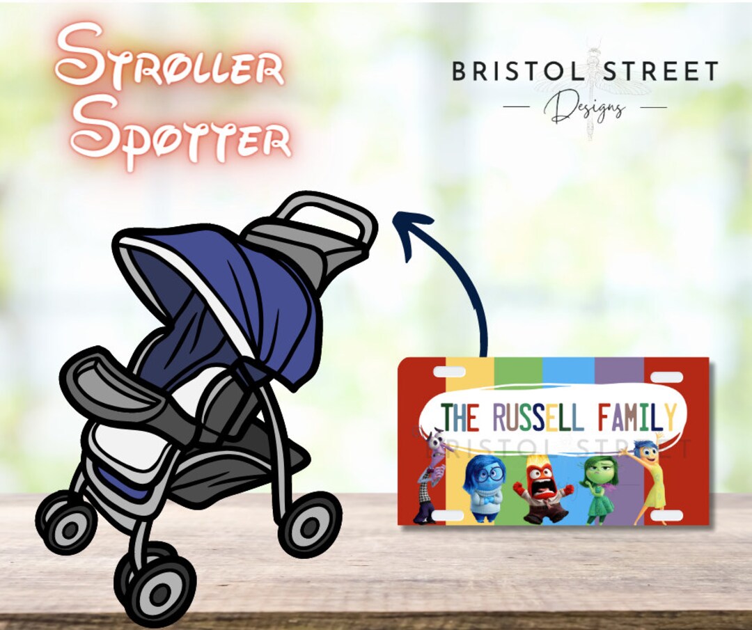 Disney Inside Out, Stroller Spotter, Tag, Custom Stroller Tag ...