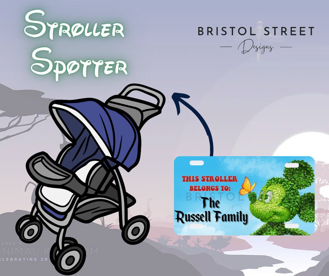 Disney Mickey Stroller Spotter, Tag, Custom Stroller Tag, Wheelchair ...