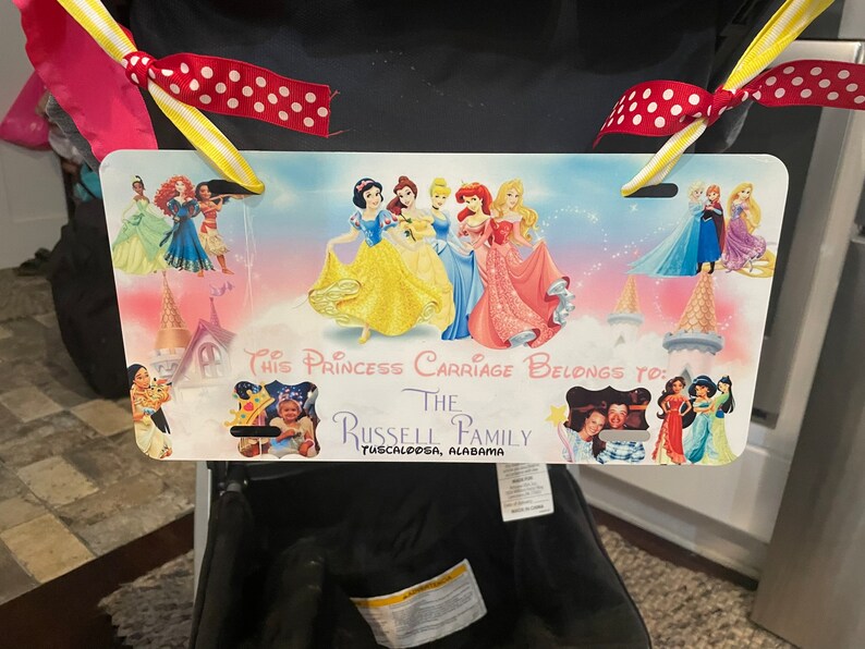 Disney Princess Stroller Spotter, Tag, Custom Stroller Tag, Wheelchair ...