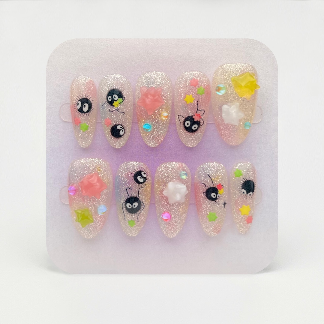 Studio Ghibli Spirited Away Soot Sprites Susuwatari Meal Time Press-on ...
