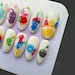 Pikmin Hand-painted Press-on Nails - Etsy Canada