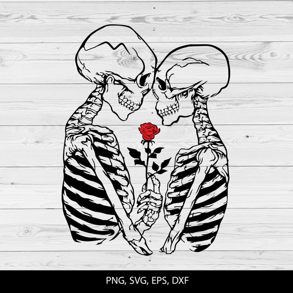 Skeleton Love Etsy