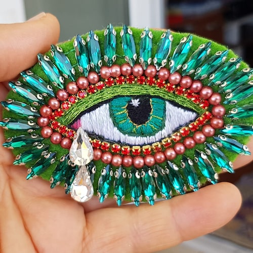 Charm Eye Brooch Pin Evil Eye Jewellery Evil Eye Brooch With - Etsy
