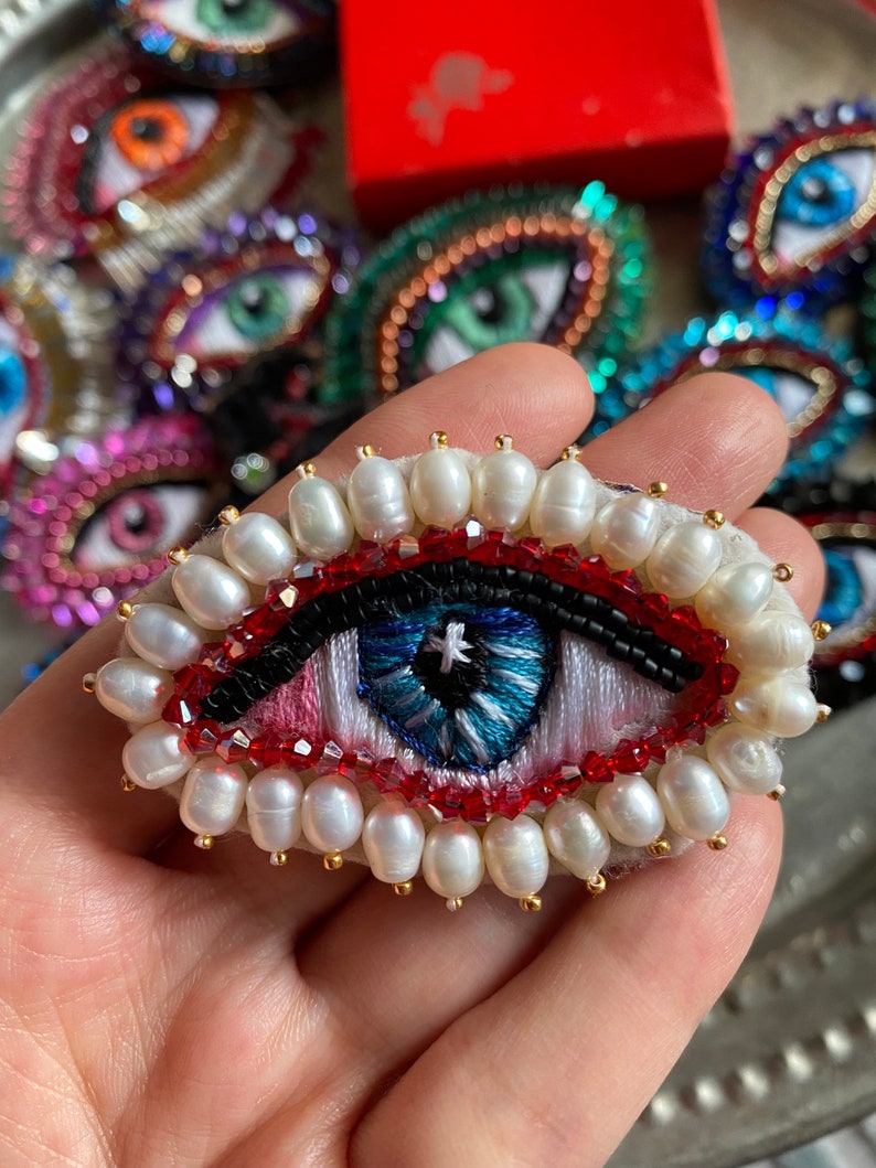 Charm Eye Brooch Pin Evil Eye Jewellery Evil Eye Brooch - Etsy