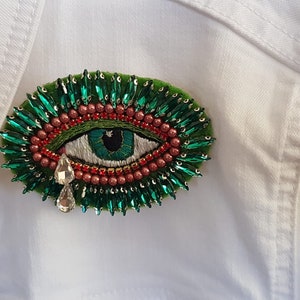 Charm Eye Brooch Pin, Evil Eye Jewellery, Evil Eye Brooch With Tears ...