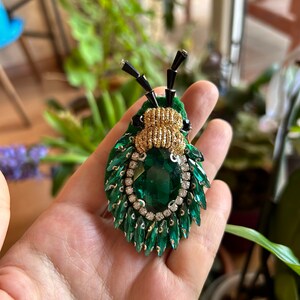 Beaded Beetle Brooch Pin, Bug Brooch Pin, Beaded Cicada Brooch, Fly ...