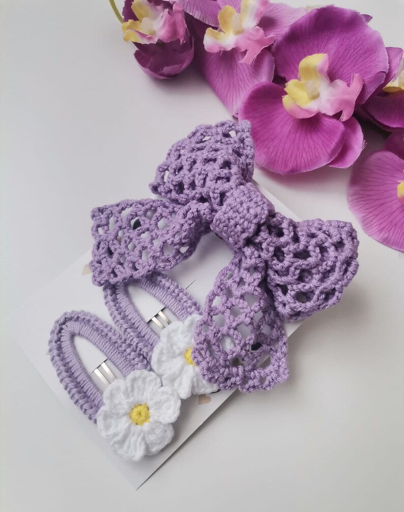 Girl Hairpin Set, Crocheted Hairpin, Ladies Hairpin, Children's Gift ...