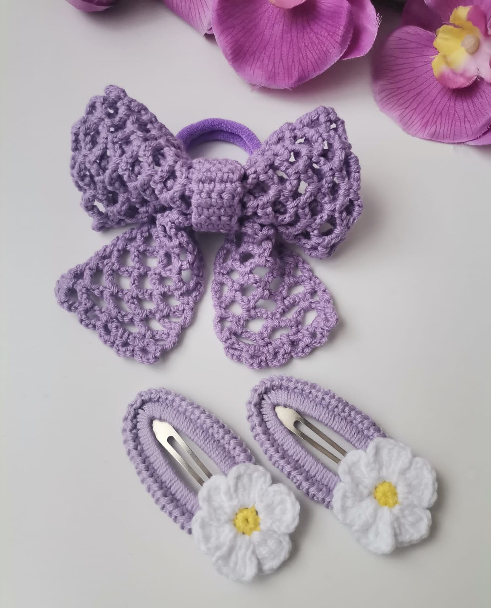 Girl Hairpin Set, Crocheted Hairpin, Ladies Hairpin, Children's Gift ...