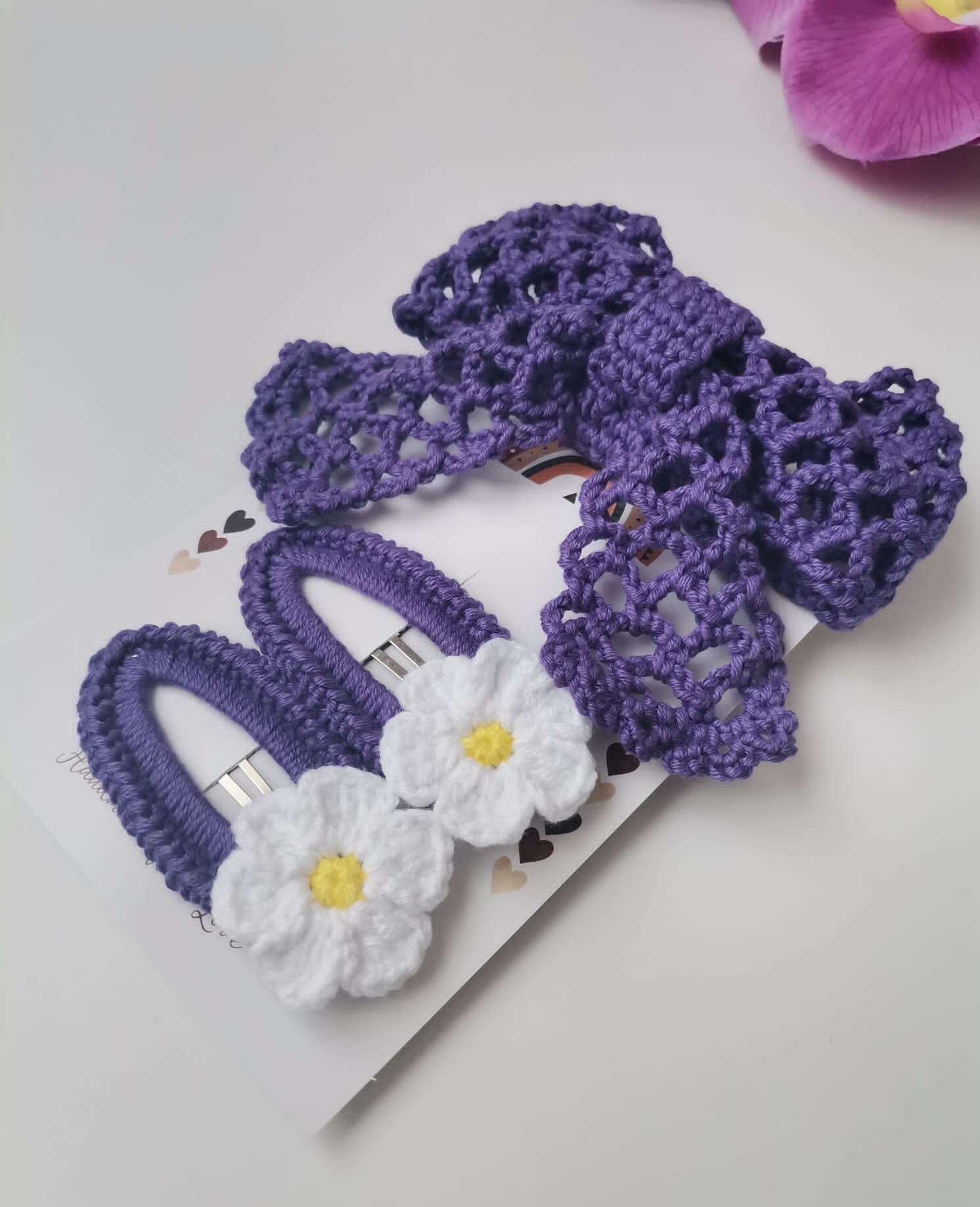 Girl Hairpin Set, Crocheted Hairpin, Ladies Hairpin, Children's Gift ...