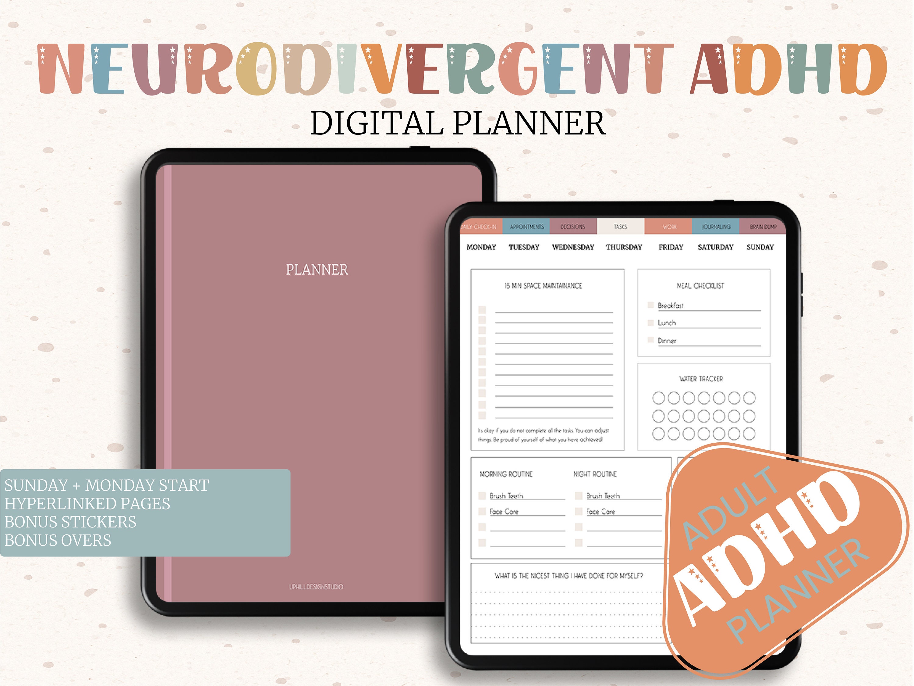 Adhd Digital Planner Adult Adhd Planner Adhd Planner Habit - Etsy