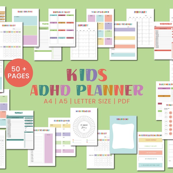 School Planner for Adhd - Etsy