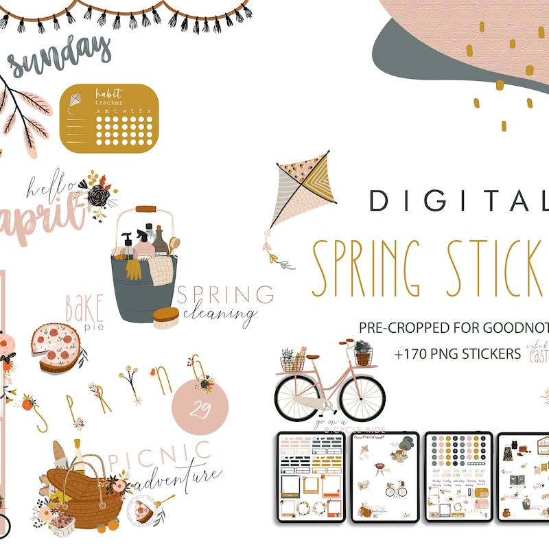 Spring Stickers - Etsy