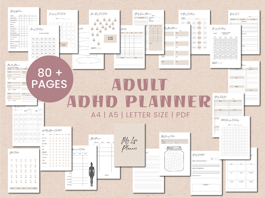 Adhd Planner, Adhd Planner Adult, Adhd Digital Planner, Academic ...