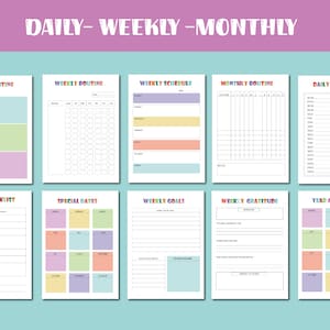 Printable ADHD Planner for Kids | ADHD Planner Student | School ...