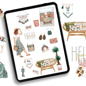 Digital Stickers Summertime | Goodnotes Stickers | Summer Stickers ...