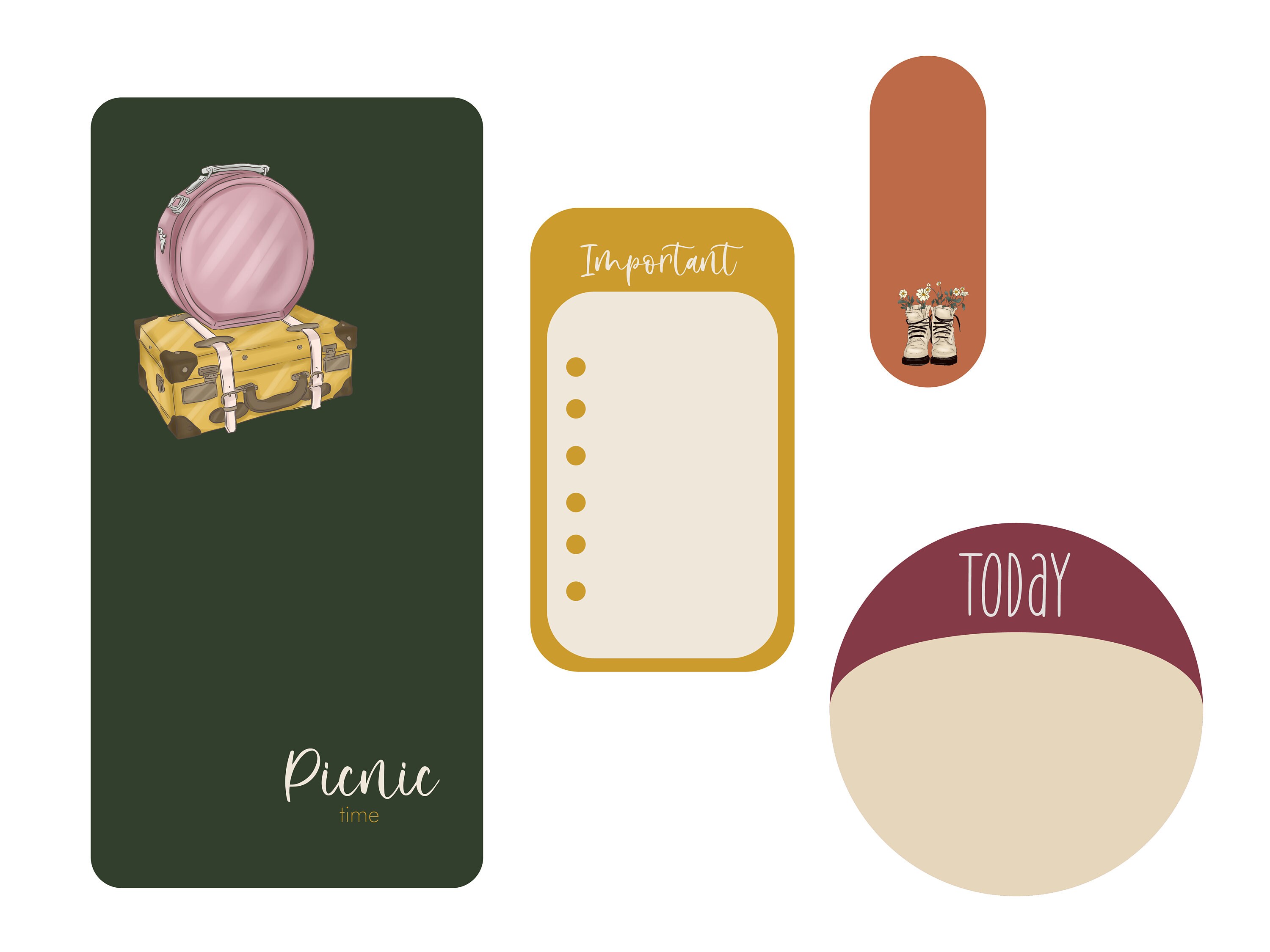 Planner Widgets, Spring 2024 Digital Shape Widgets, Spring Stickers ...