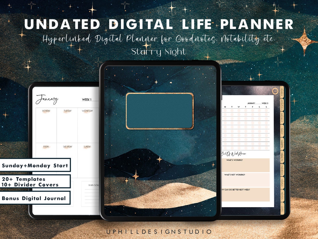Undated Planner, Digital Planner, Goodnotes Planner, Digital Life ...
