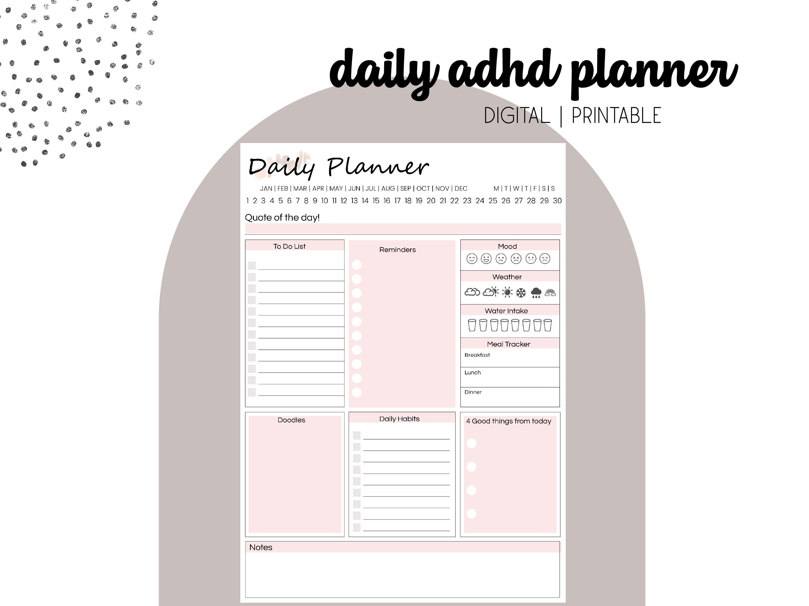 Adhd Planner Adhd Planner Adult Adhd Digital Planner - Etsy