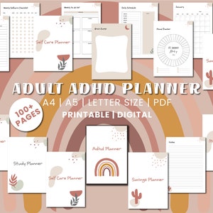 Adhd Planner, Adhd Planner Adult, Adhd Digital Planner, Academic ...
