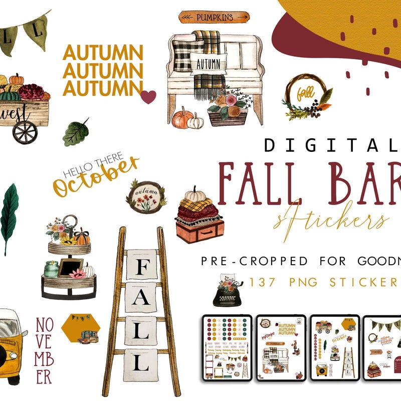 Fall Stickers - Etsy