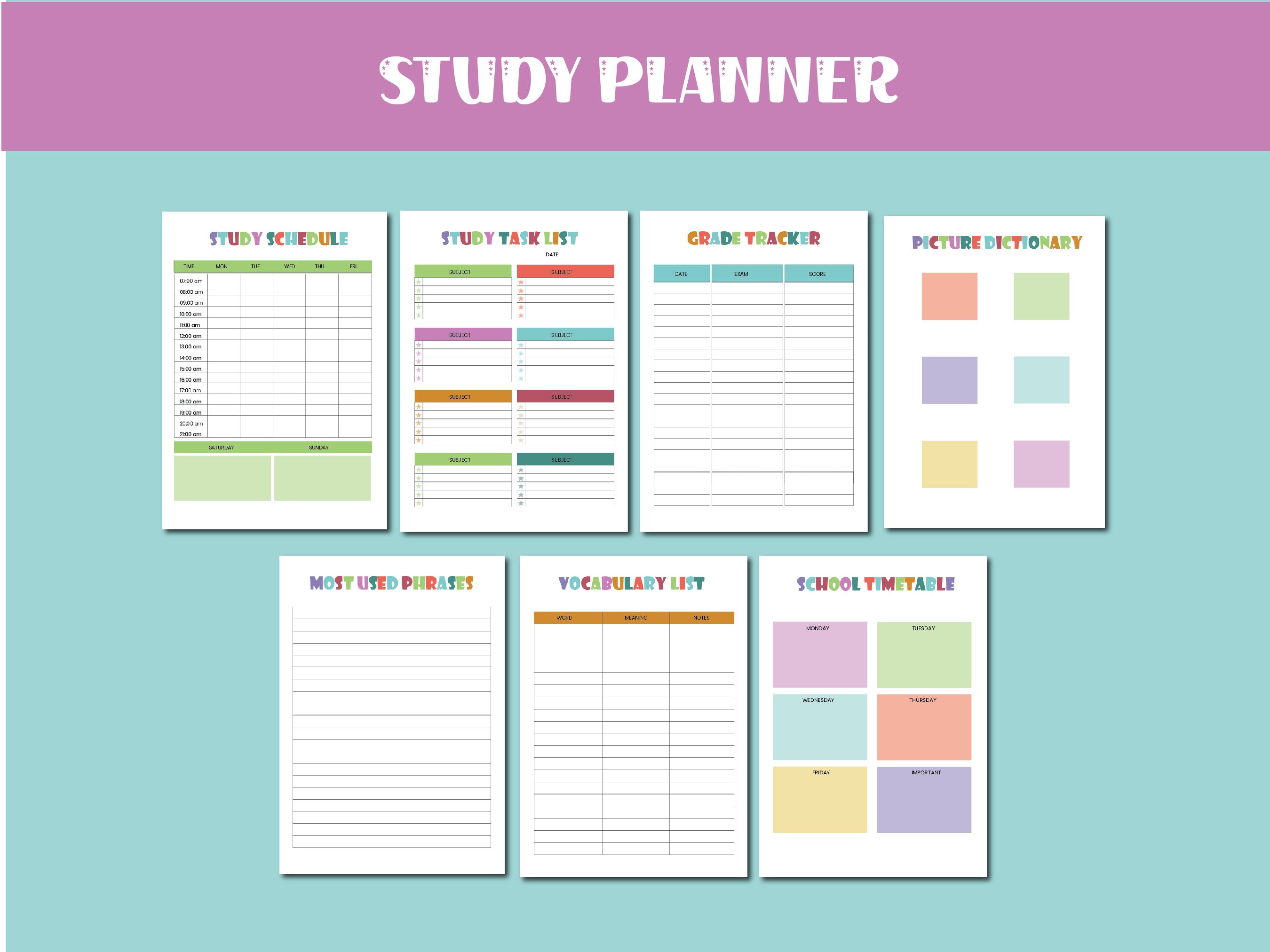 Printable ADHD Planner for Kids ADHD Planner Student - Etsy