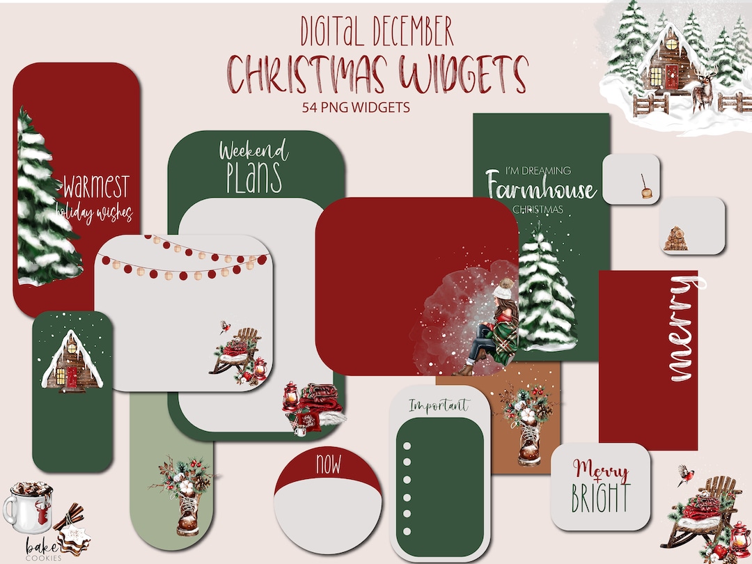 Planner Widgets, December 2022 Digital Shape Widgets, Digital Stickers ...