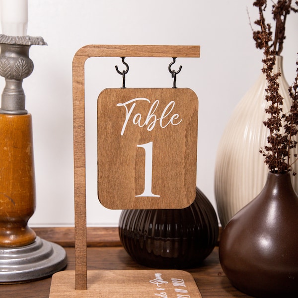Wooden Table Number - Etsy