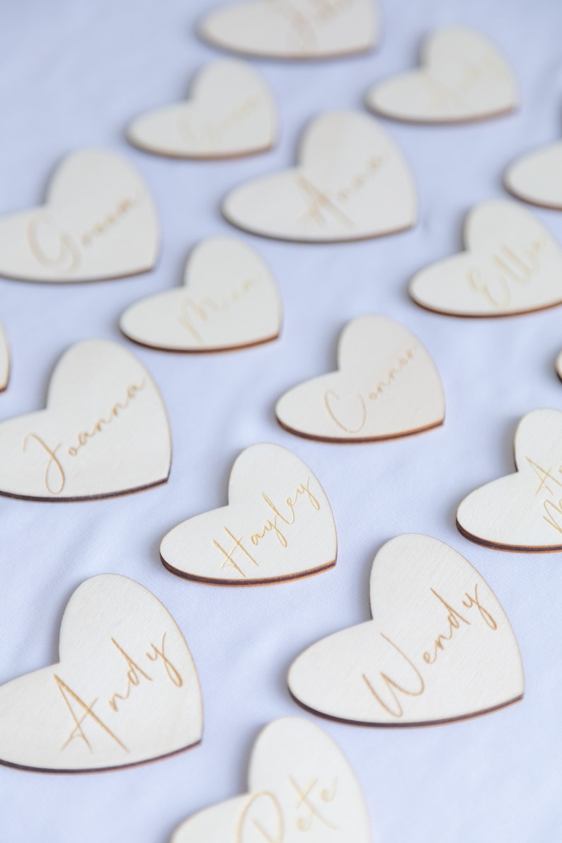 Personalised Place Names Wedding Place Settings Wooden - Etsy