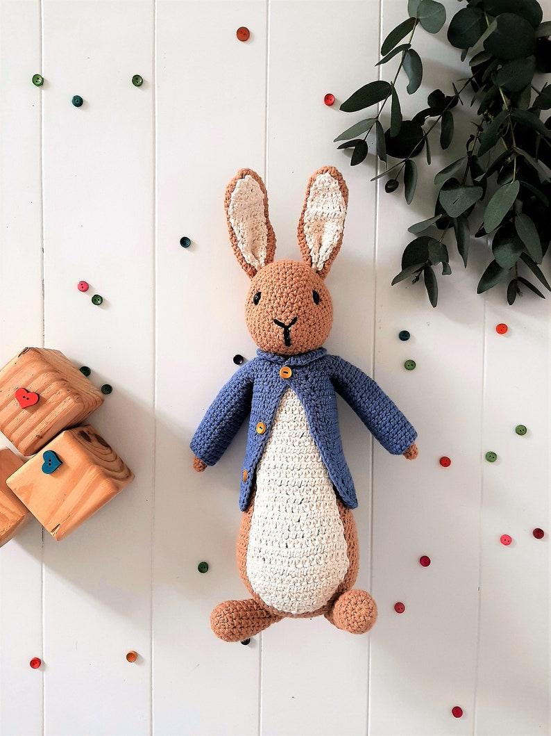 Medium Peter Rabbit Crochet Pattern, Amigurumi Pattern, Amigurumi ...