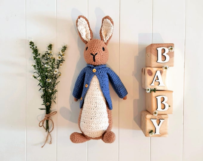 Large Peter Rabbit Crochet Pattern, Amigurumi Rabbit Pattern, Peter ...