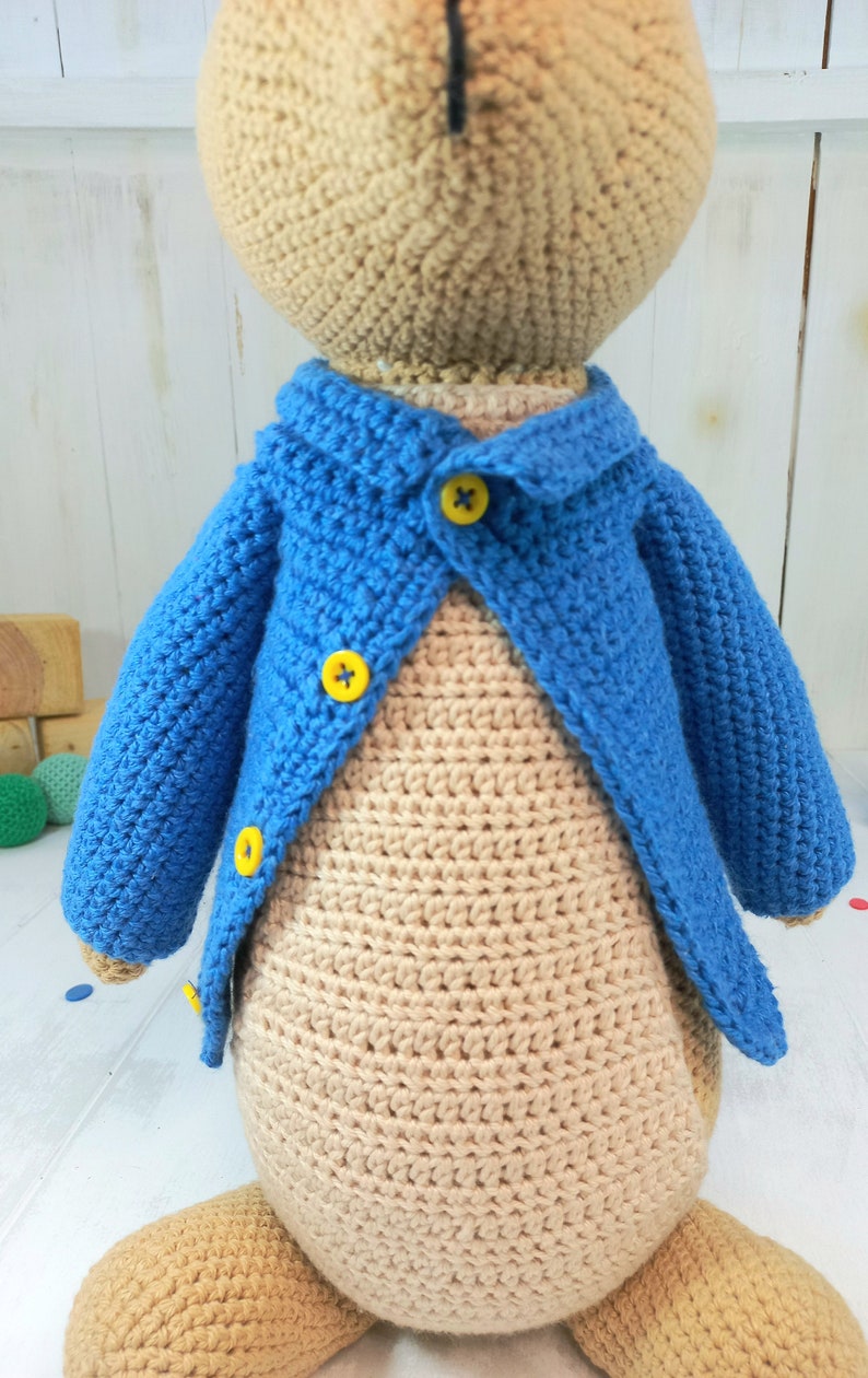 Large Peter Rabbit Crochet Pattern, Amigurumi Rabbit Pattern, Peter ...