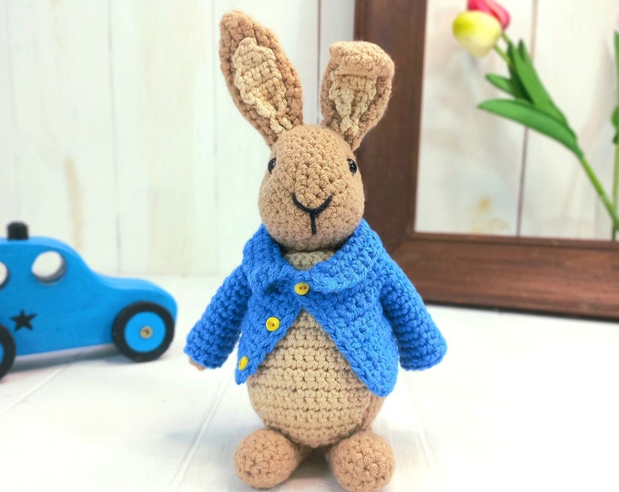 Large Peter Rabbit Crochet Pattern, Amigurumi Rabbit Pattern, Peter ...