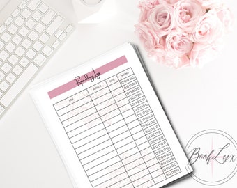 Printable Reading Log DIGITAL DOWNLOAD | Printable Book List | Digital ...