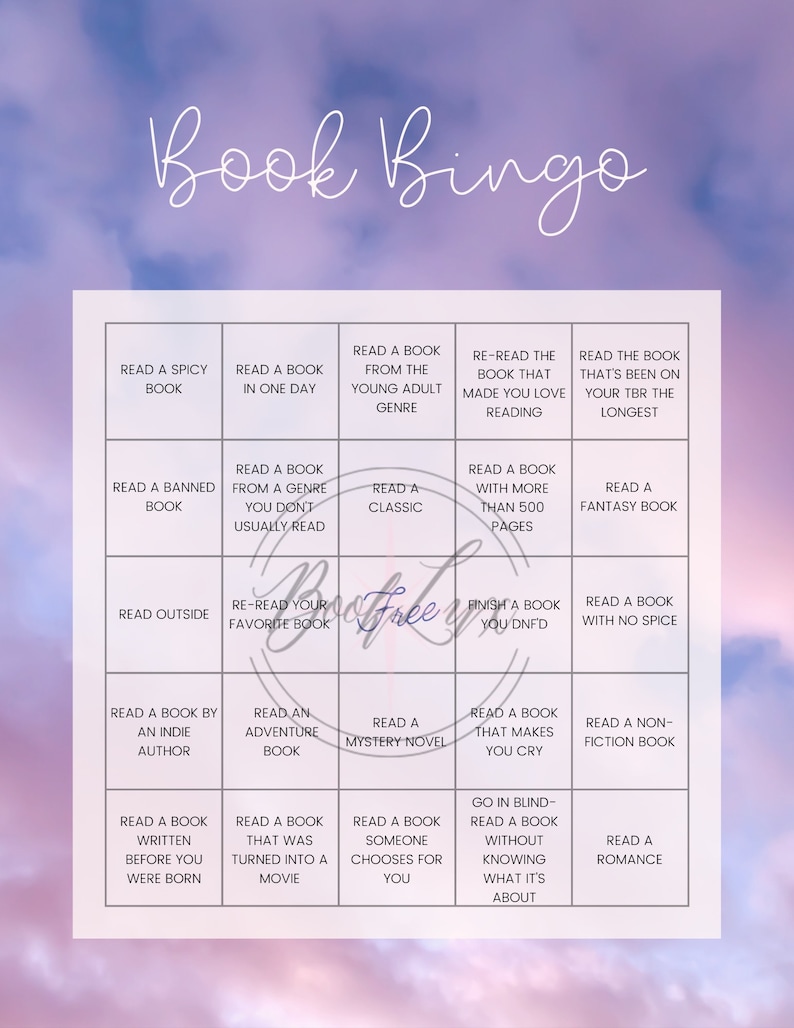 Printable Book Bingo | DIGITAL DOWNLOAD | Booktok Book Bingo ...