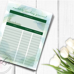 Printable Monthly Reading Journal | DIGITAL DOWNLOAD | Printable Book ...