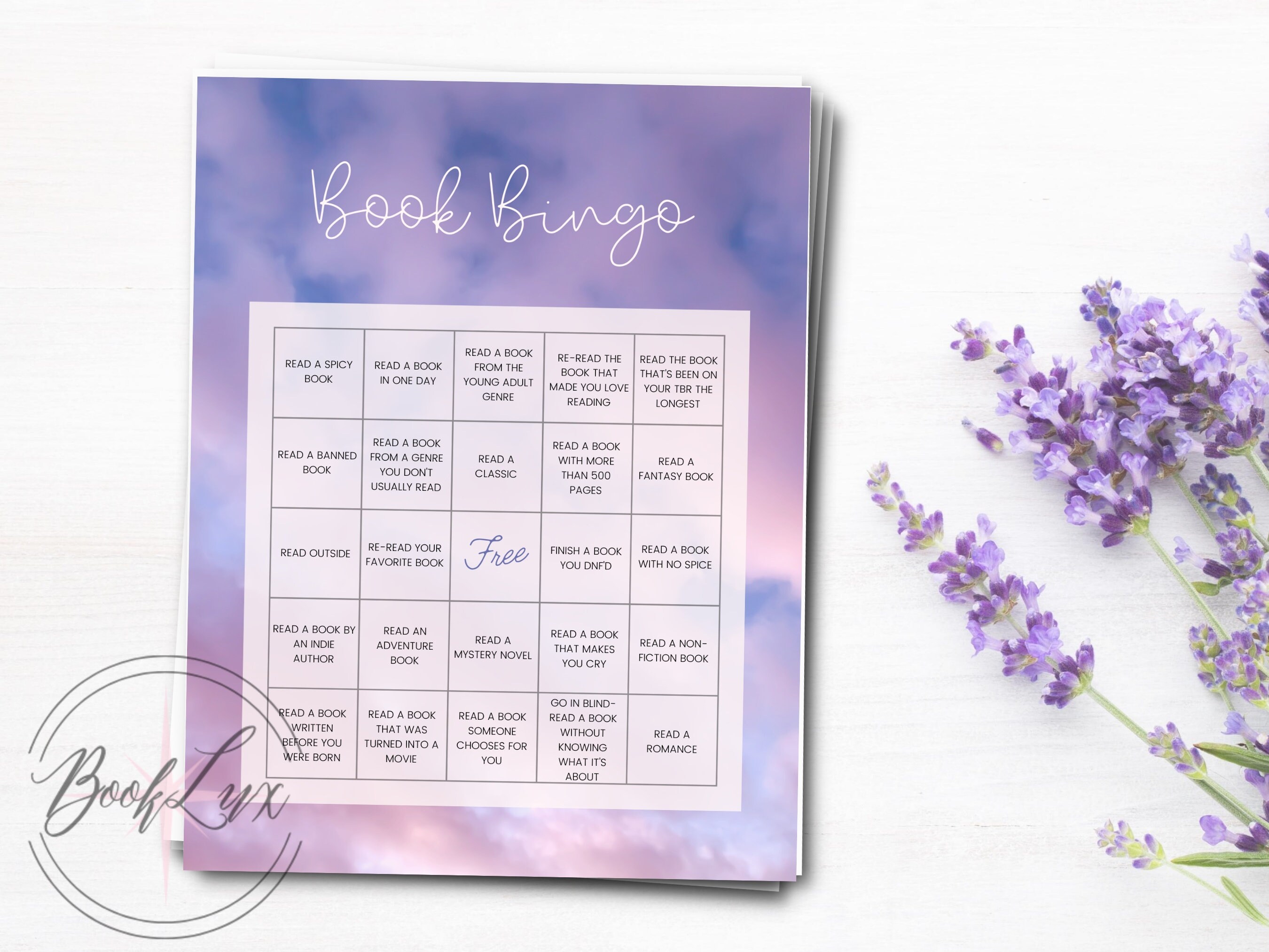 Printable Book Bingo | DIGITAL DOWNLOAD | Booktok Book Bingo ...