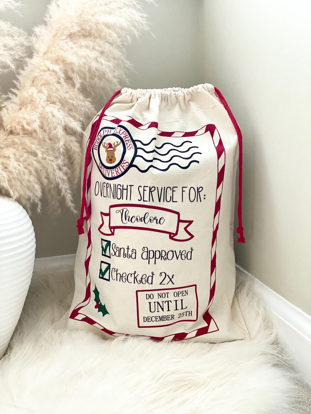 Custom Santa Sack | Personalised Name Santa Sack | Gift Bag ...