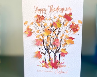 Happy Thanksgiving Card Holiday Happy Thanksgiving Cards for - Etsy