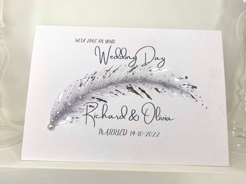 Handmade Personalised Wedding Card Simple Wedding Card New - Etsy