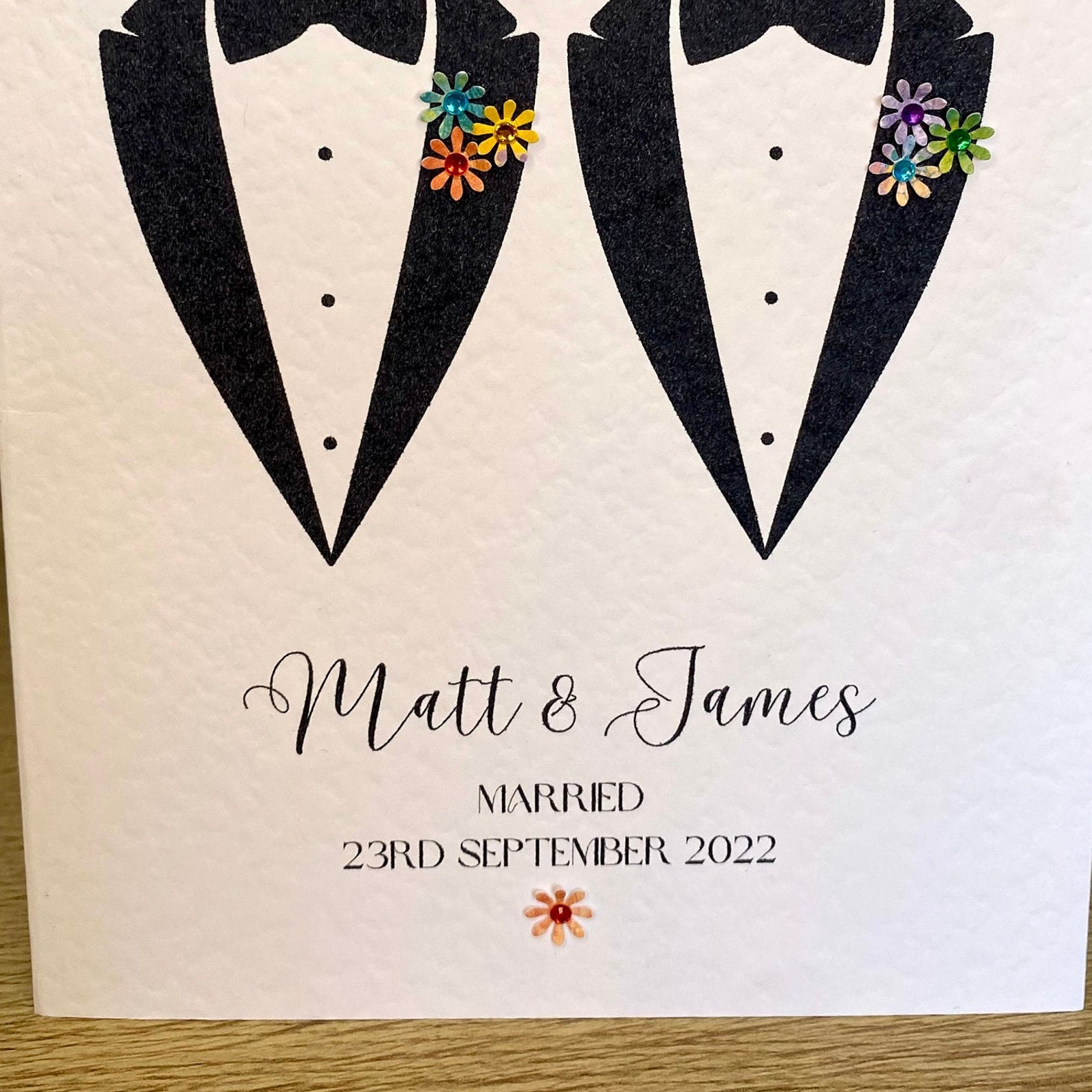 Two Grooms Wedding Card, Named Mr & Mr Wedding Card, Personalised Mr ...