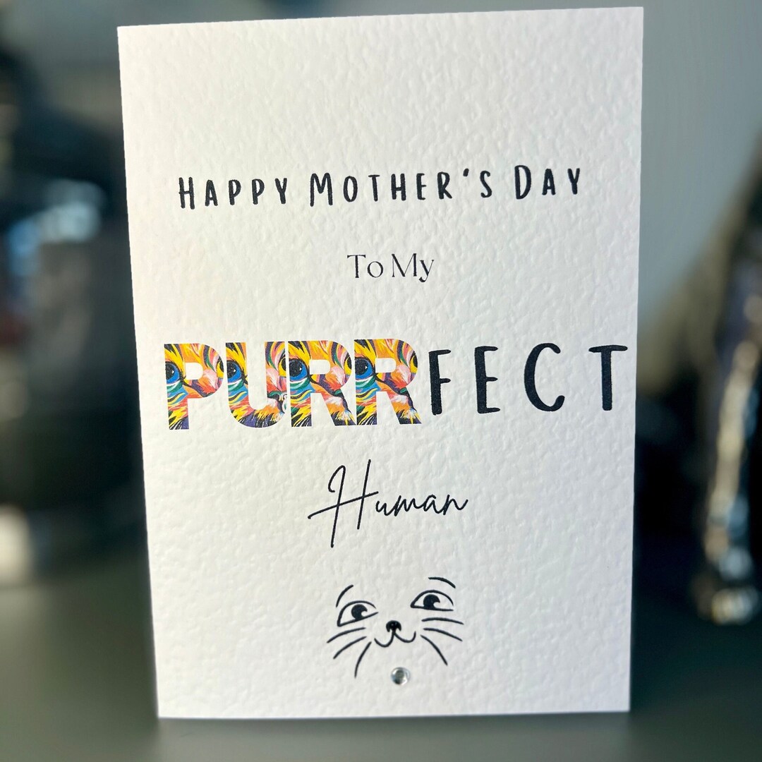 Handmade CAT MOTHER'S DAY Card, Purr-fect Mother's Day Card, Mothers ...